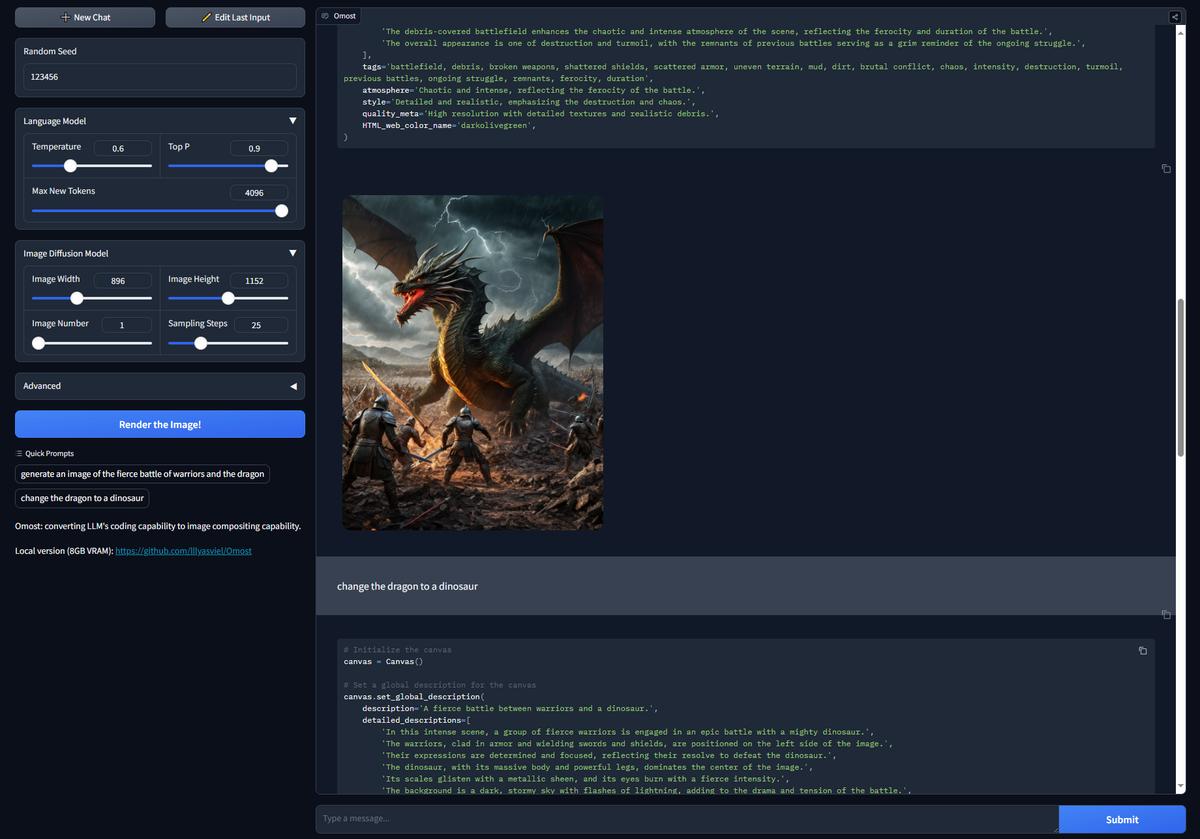 Omost：告别Prompt，无门槛智能AI绘画新体验 - GitHub项目分享