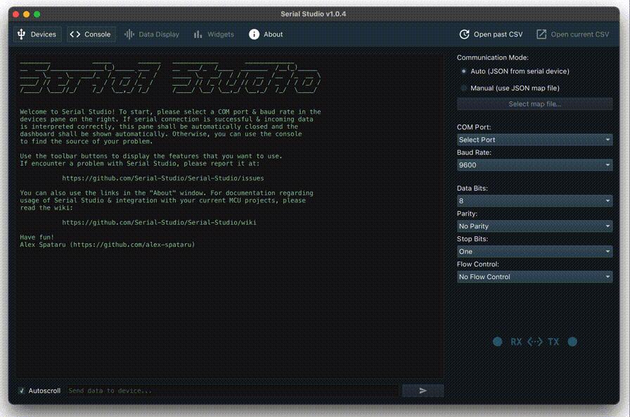 Serial Studio：串口数据实时可视化神器，告别硬件调试迷宫 - GitHub项目分享